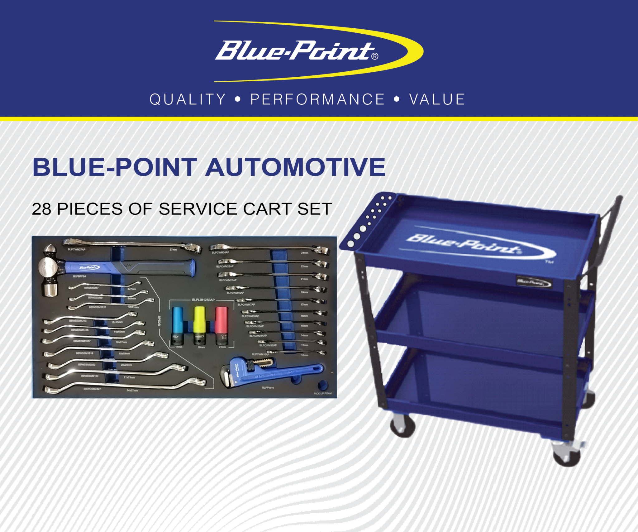 Blue-Point Automotive Tool Cart Set - Snap-onSnap-on